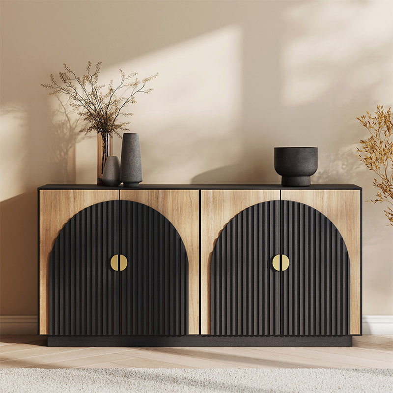 65 Inch Symmetrical Arc Accent Sideboard