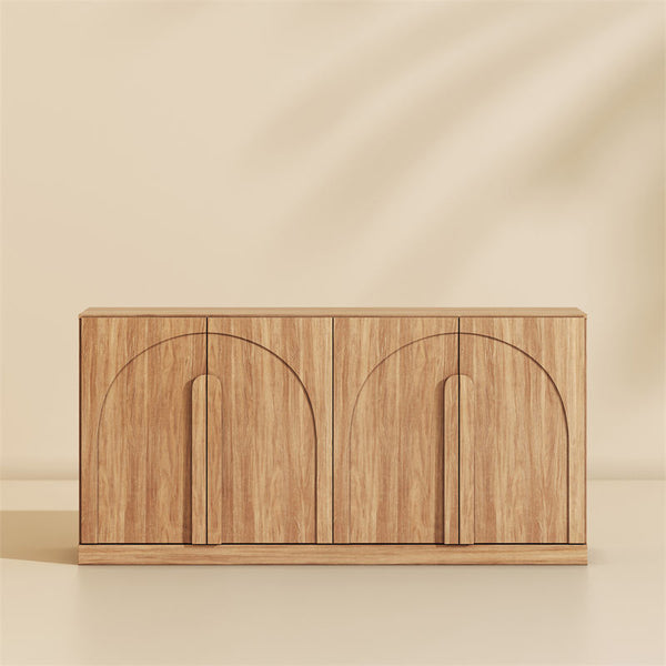 Modular Sideboard Set of 2 with Arched Wood Doors